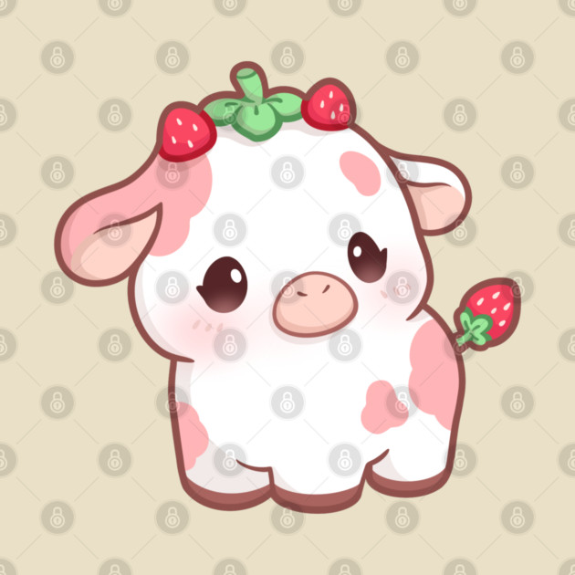 cute strawberry cow