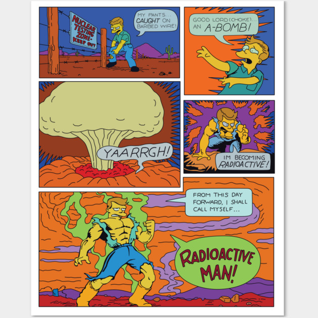 Radioactive Man Origin Story Comic Page - Simpsons - Posters and Art ...