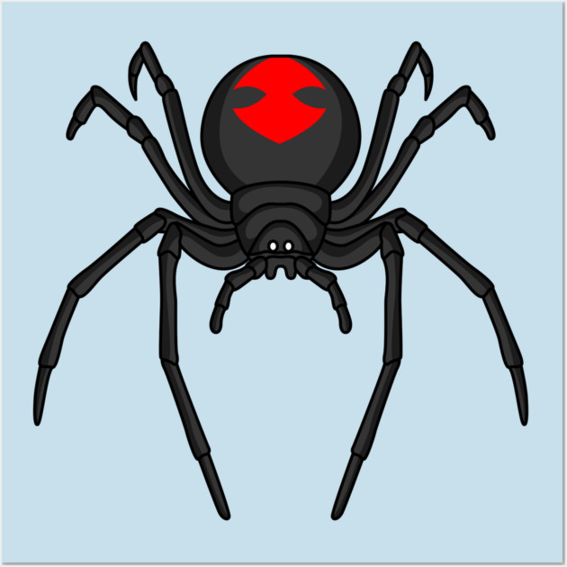 Scary black widow spider cartoon illustration - Scary Black Widow ...