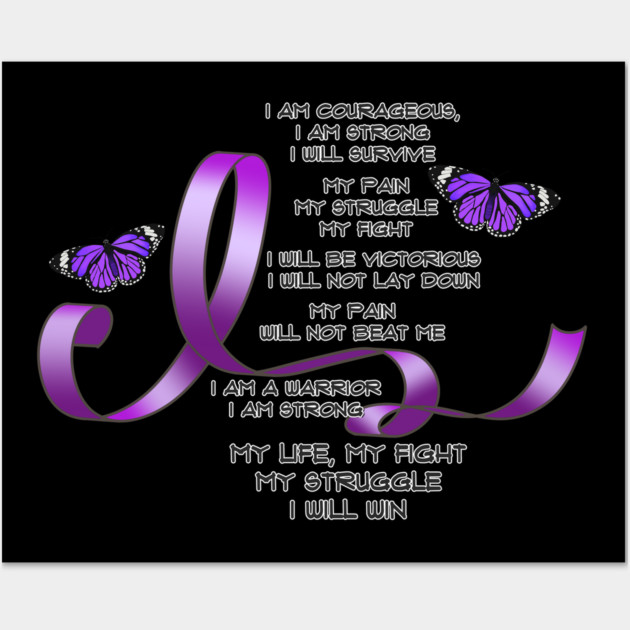 My Struggle, Purple Ribbon Awareness, poem - Purple Ribbon - Posters ...