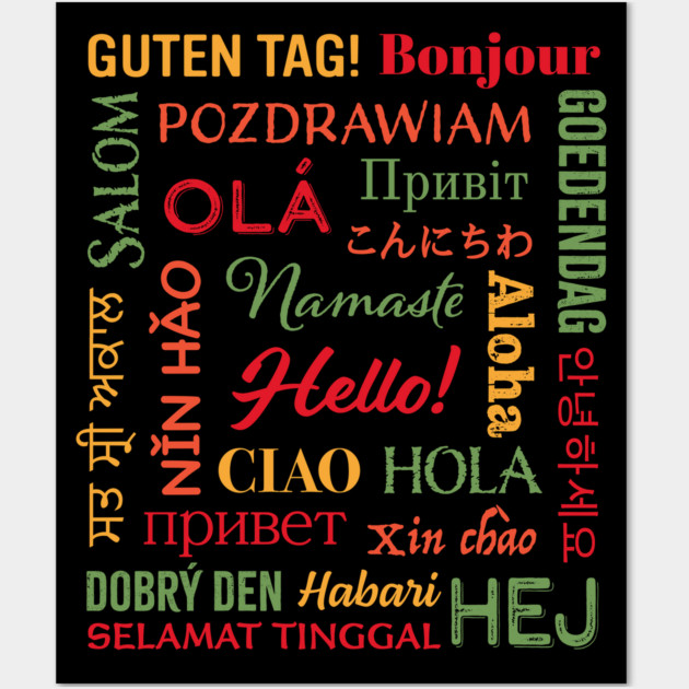 Hello in Different Languages - Hello In Different Languages - Posters ...