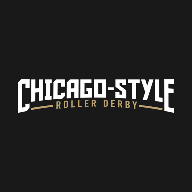 White & Gold CSRD Name Logo - Chicago Style Roller Derby - T-Shirt ...