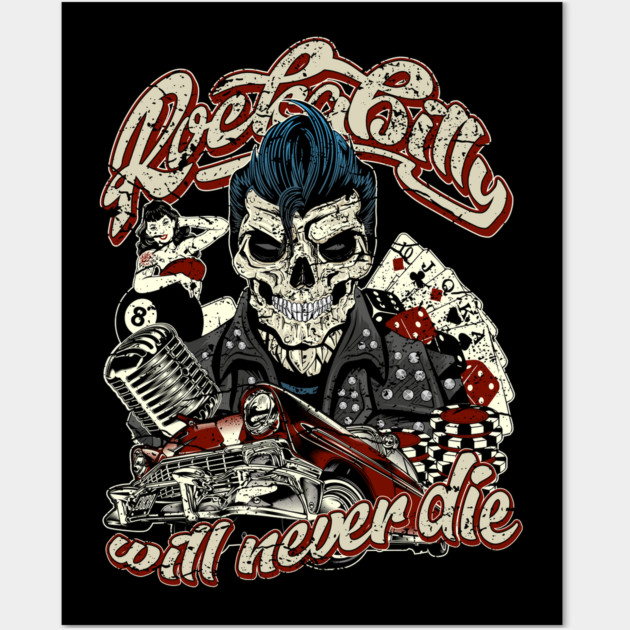 rockabilly skull