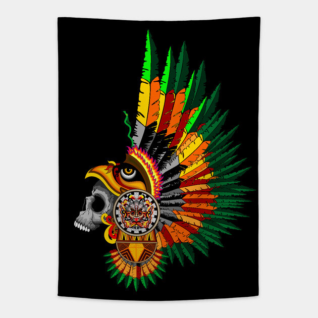aztec eagle skull