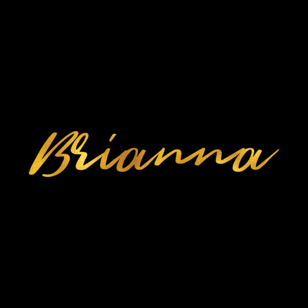 Brianna Name Hand Lettering in Faux Gold Letters - Brianna - Pin ...