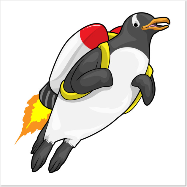 penguin flying