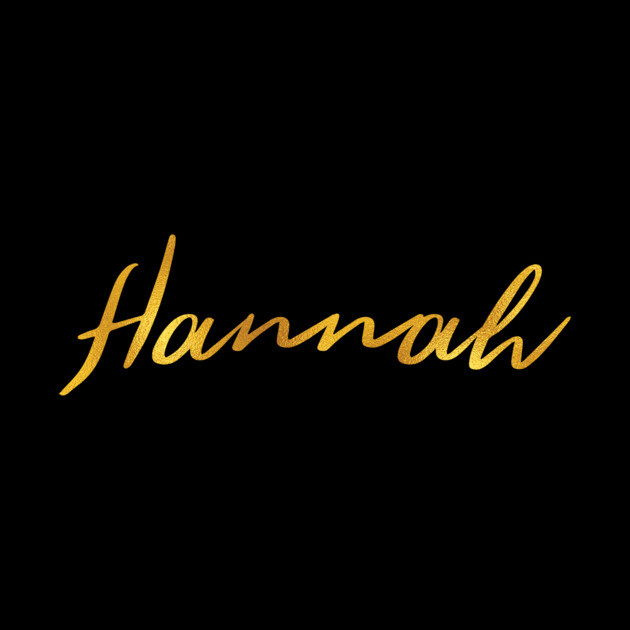 Hannah Name Hand Lettering in Faux Gold Letters - Hannah - Tapestry ...