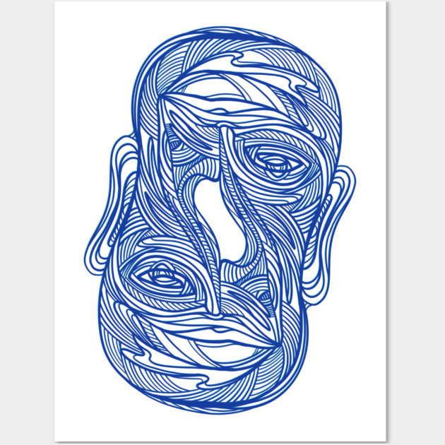 abstract face prints