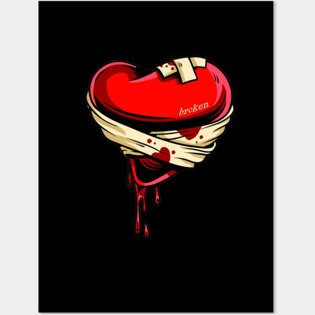 bleeding broken heart