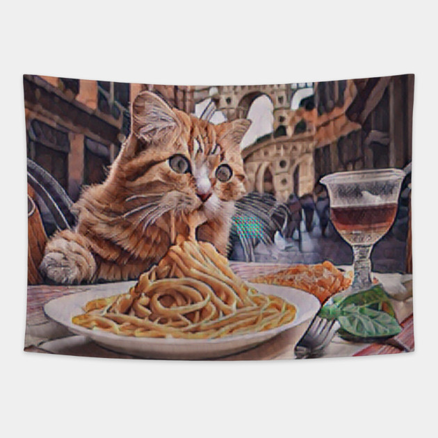 perfect spaghetti cat
