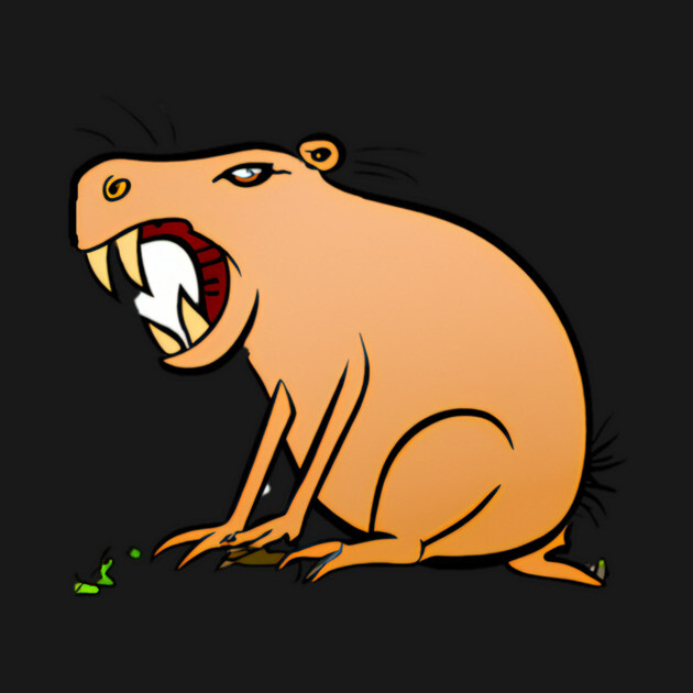 capybara cartoon open mouth
