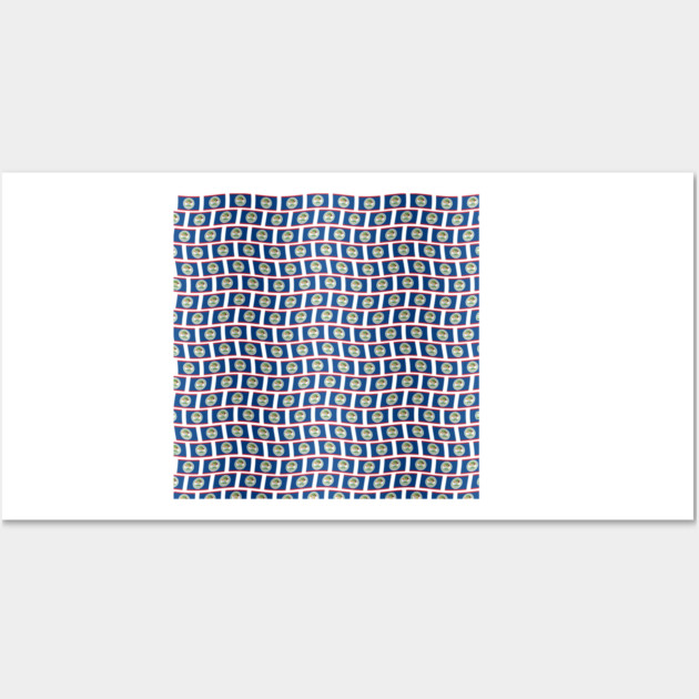 Belize flag tiled pattern - Belizan - Posters and Art Prints | TeePublic