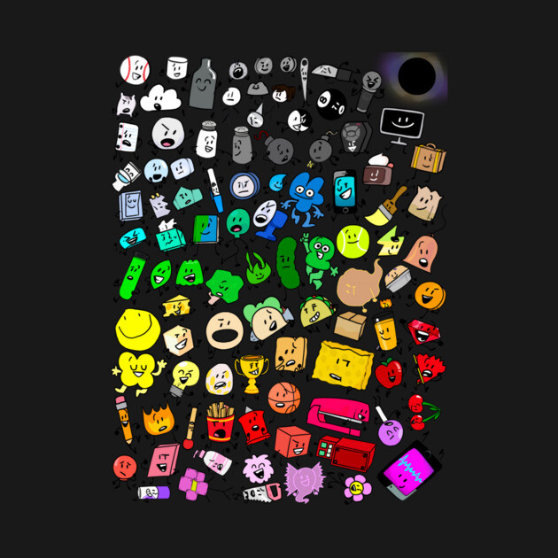 BFDI Inanimate Insanity All Characters (Transparent) - Bfb - Hoodie ...