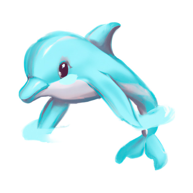 cute dolphin drawing