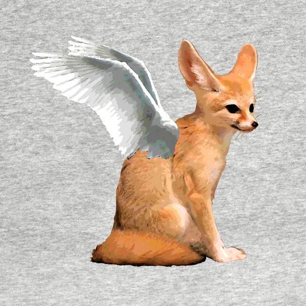 red fox with wings