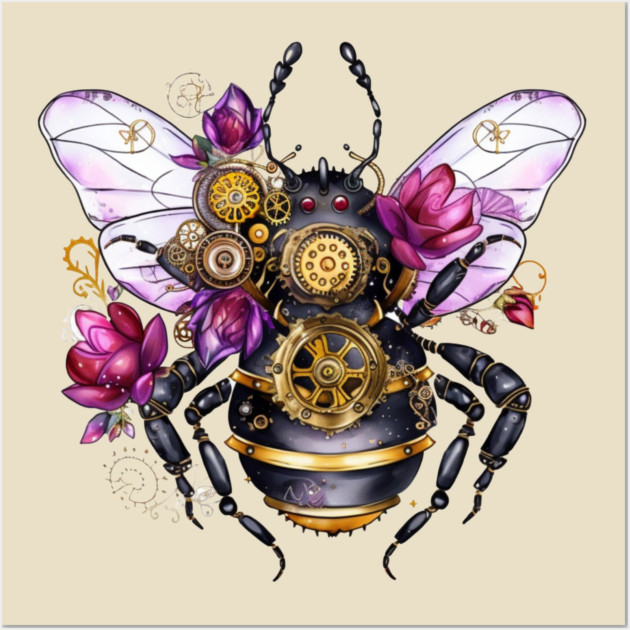 purple bee design