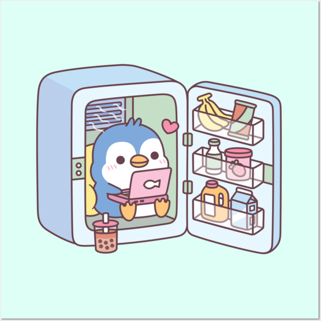 Cute Penguin Chilling In Fridge - Cute Penguin - Posters and Art Prints ...
