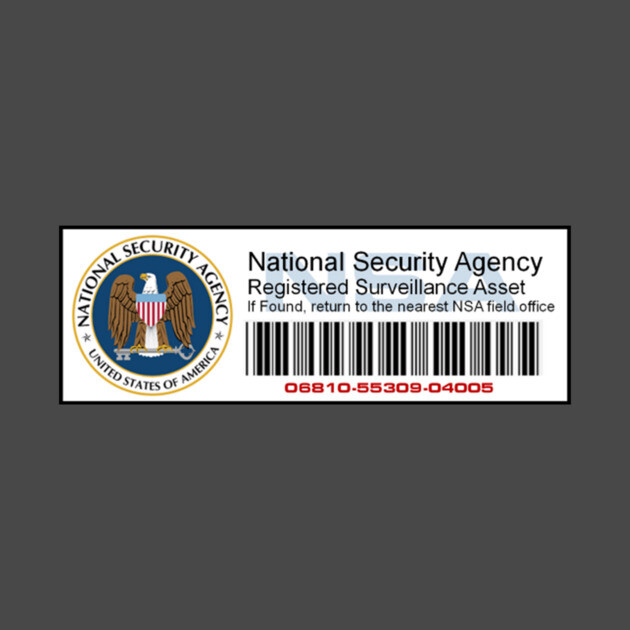 NSA Asset Tag - National Security Agency - Nsa - T-Shirt | TeePublic