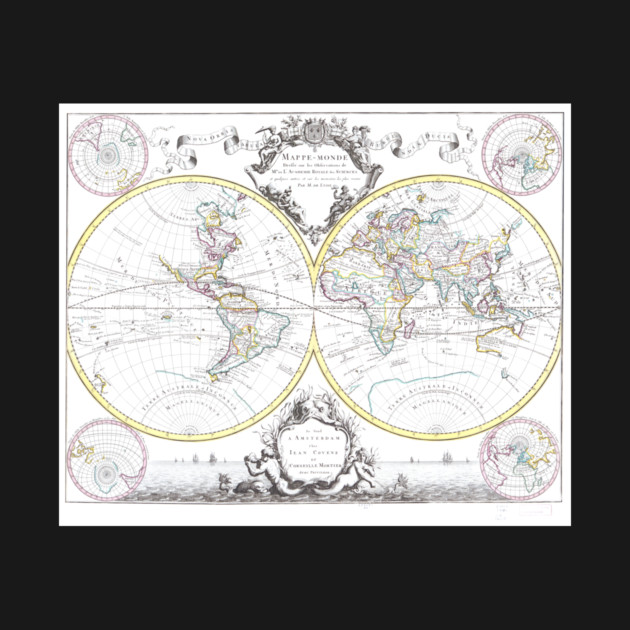 World map wall art 1665 dorm decor mappemonde Art Print - World Map - T ...