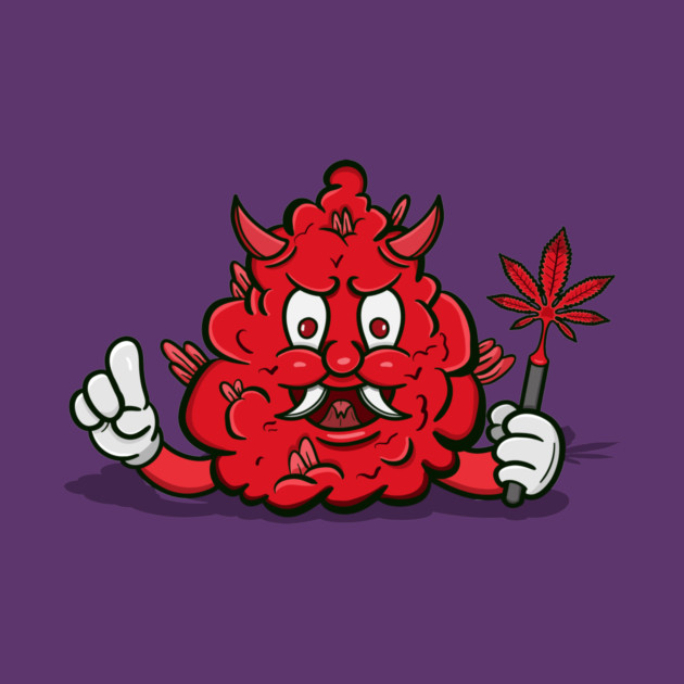 Weed Bud Evil Cartoon. - Drug - T-Shirt | TeePublic