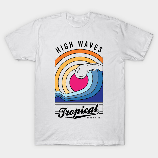 ocean waves graphic tee
