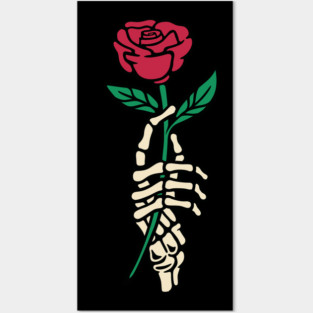 skeleton holding rose