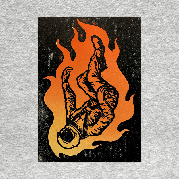 flaming astronaut