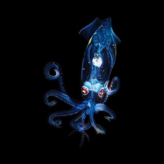 bioluminescent squid