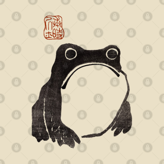 japanese grumpy frog