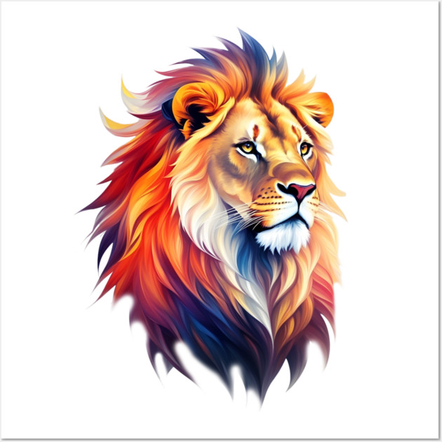 Yet Another Lion - Watercolor - AI Art - Lion Artwork - Posters and Art ...