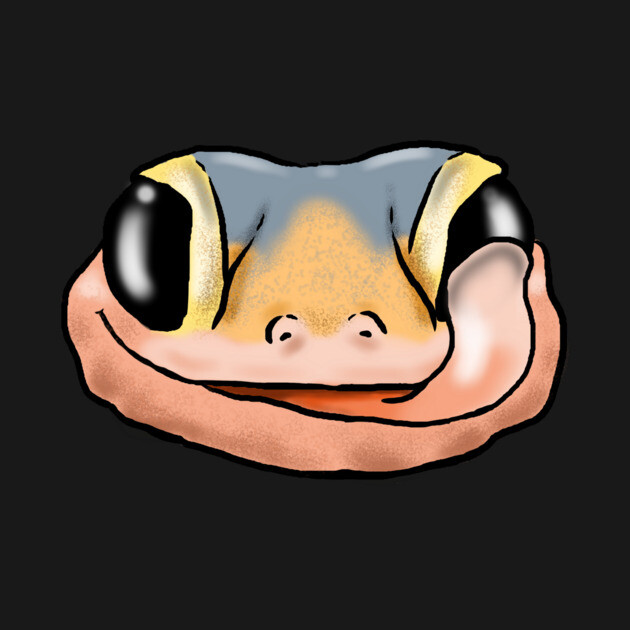 leopard gecko face drawing