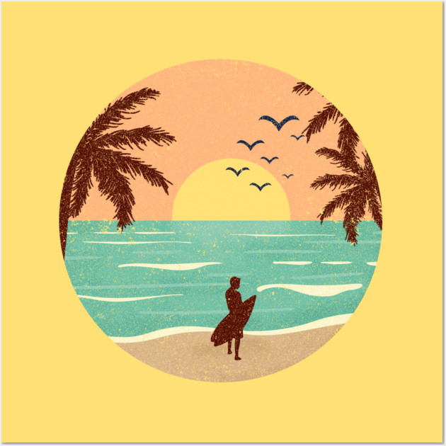 retro beach posters