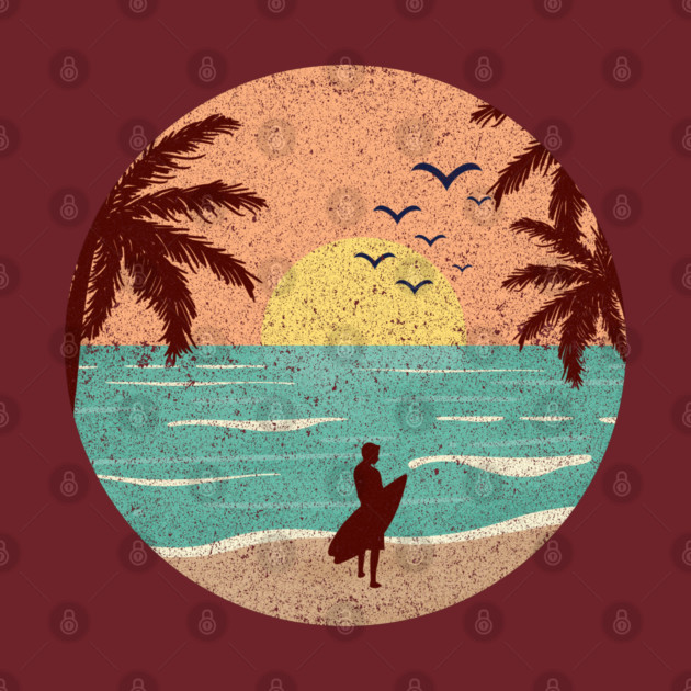retro beach pattern