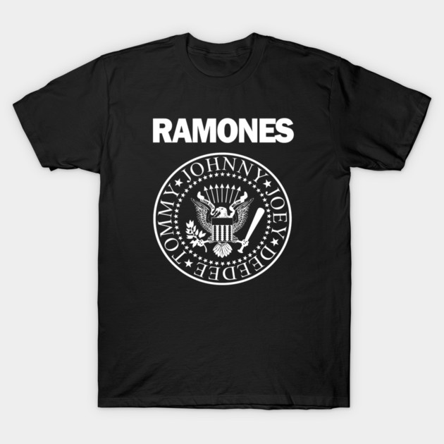 white design of ramones - Band - T-Shirt | TeePublic