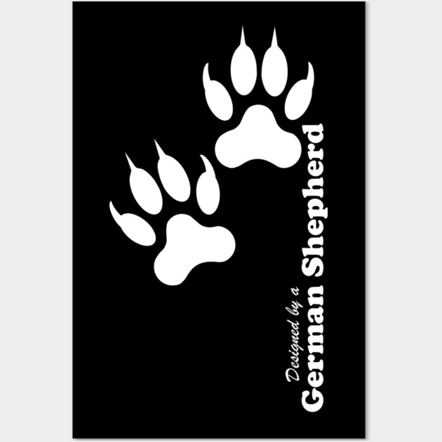 german shepherd paw vector