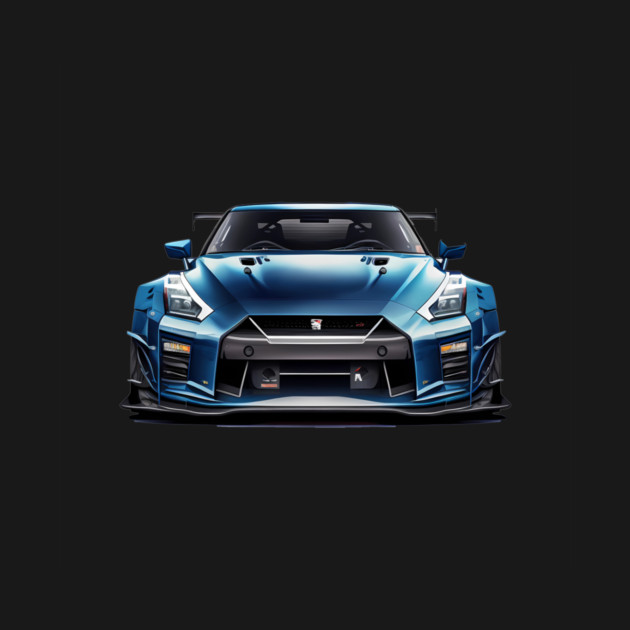 Nissan gtr r35 Front View Car Illustration T-Shirt - Car - T-Shirt ...