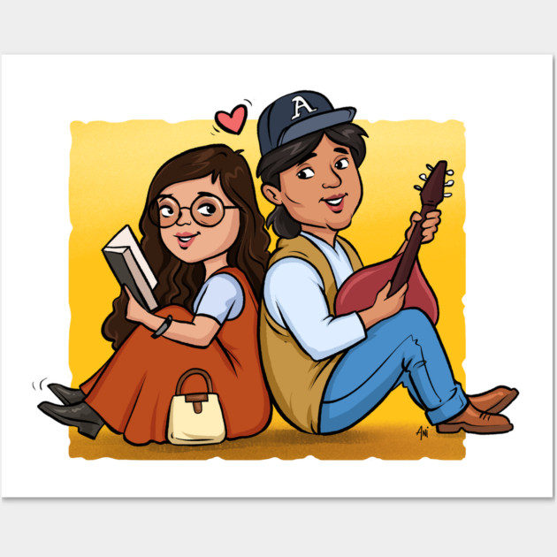 ddlj - raj and simran cartoon - Ddlj - Posters and Art Prints | TeePublic