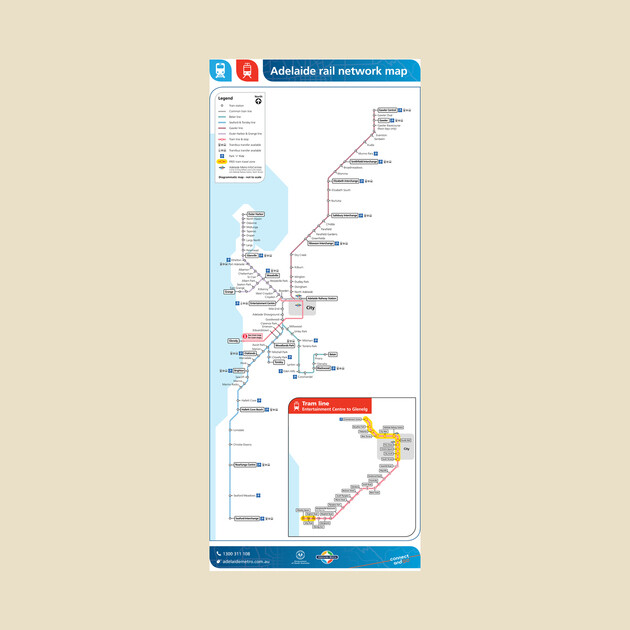 Adelaide - Australia - Rail Map - HD - Adelaide - T-Shirt | TeePublic