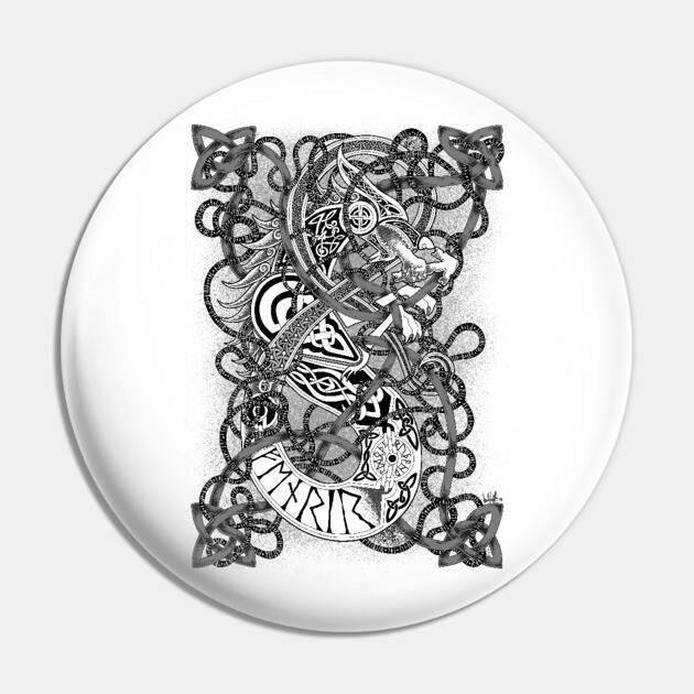 nordic knotwork wolf