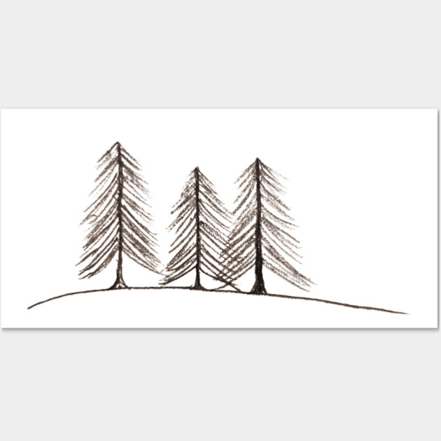 pencil drawings of pine trees