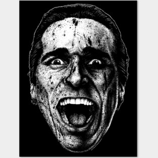 patrick bateman screaming poster