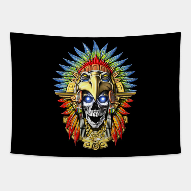 aztec eagle warrior skull