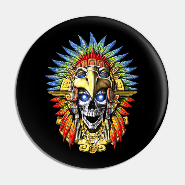 aztec eagle warrior skull