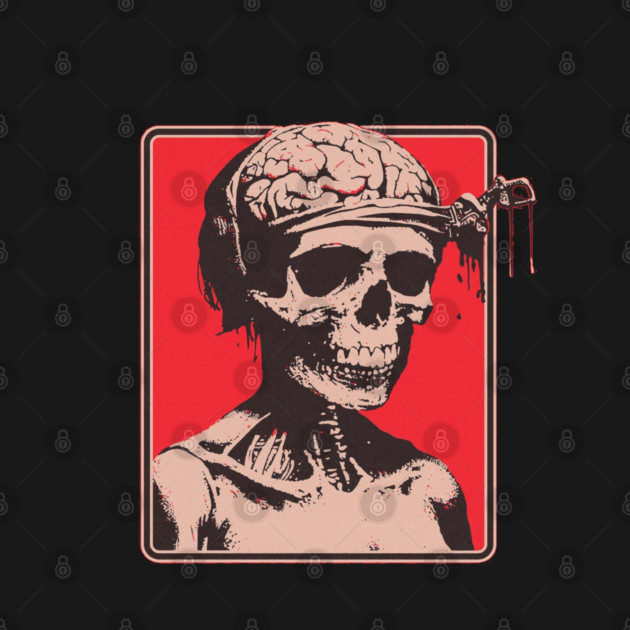 zombie brain rot shot - Spooky Season - T-Shirt | TeePublic