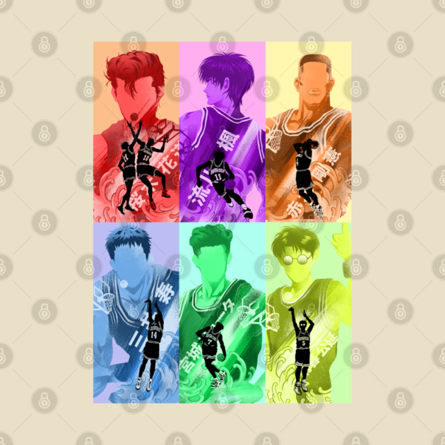 Basketball Team Colored - Slam Dunk - T-Shirt | TeePublic