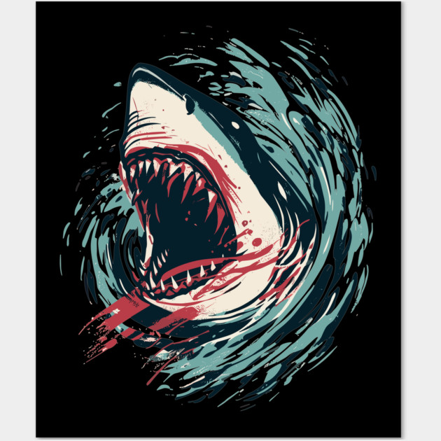 Shark attack horror - Shark - Posters and Art Prints | TeePublic