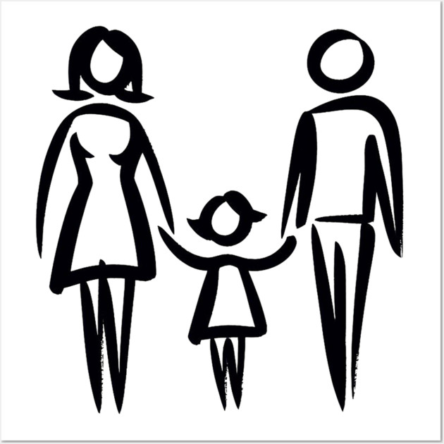 stick man family drawing