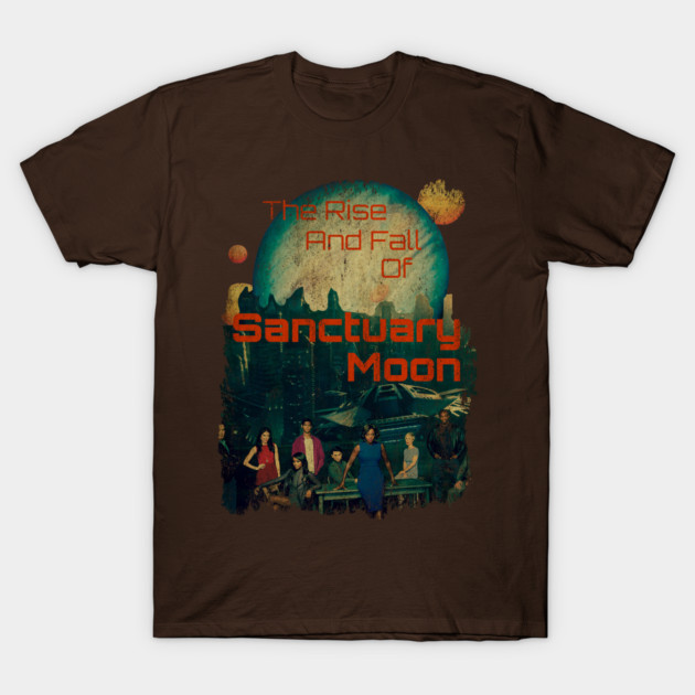 Sanctuary Moon Crack art - Vintage - T-Shirt | TeePublic