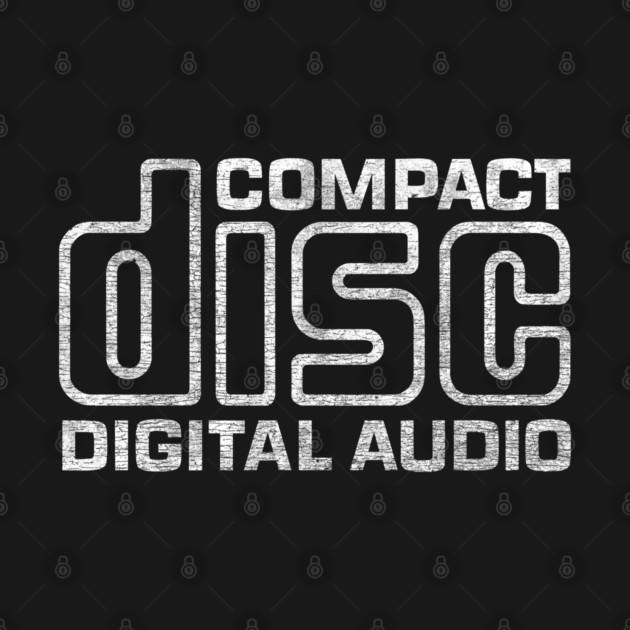 compact disc logo white