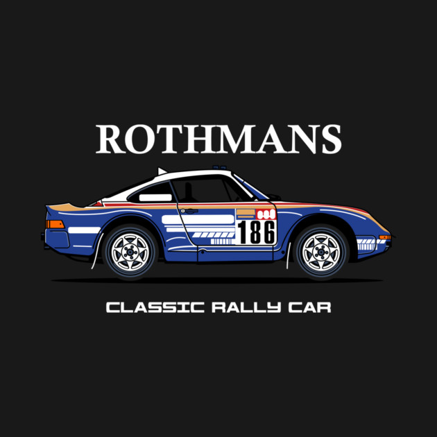 Rally Car Legend Rothmans - Rally Car - T-Shirt | TeePublic